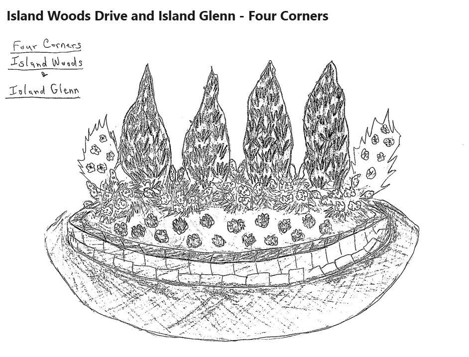 Restoration of Island Woods Drive Intersections – Two Rivers HOA